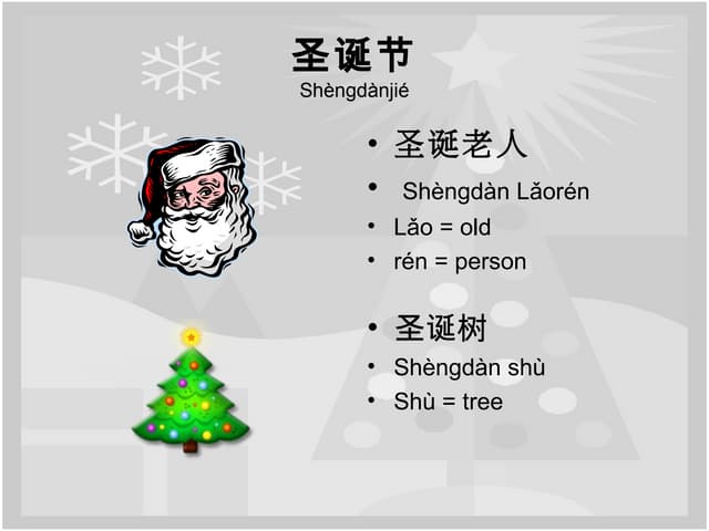 Learn Chinese Christmas Vocabulary | PPTX
