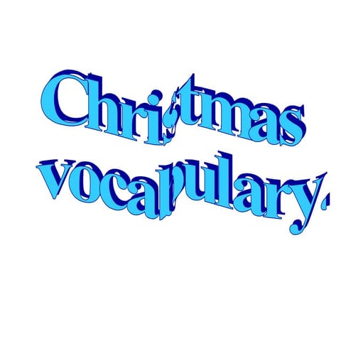Christmas Vocabulary | PPS