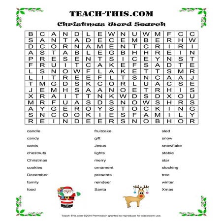 Christmas word-search | PDF