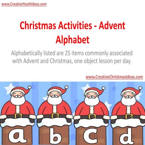 Christmas Ideas - Advent Alphabet | PPTX