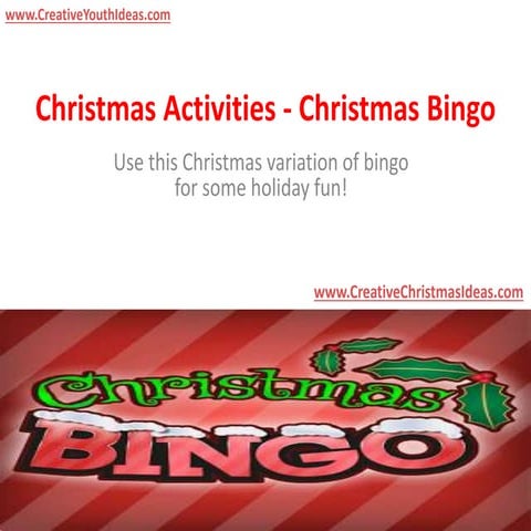 Christmas Activities - Christmas Bingo | PPTX | Christianity | Religion ...