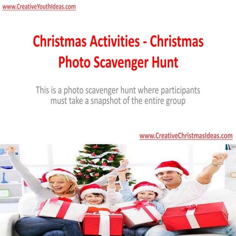 Christmas Activities - Christmas Photo Scavenger Hunt | PPTX