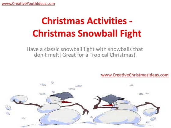 Youth Icebreakers - Christmas Snowball Fight | PPT