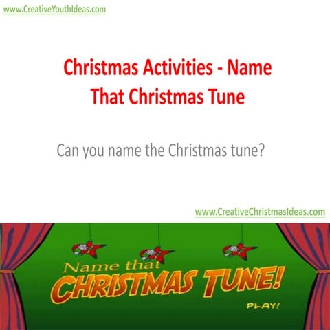 Christmas Activities - Name That Christmas Tune | PPTX