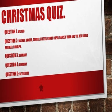 Christmas Quiz | PPT