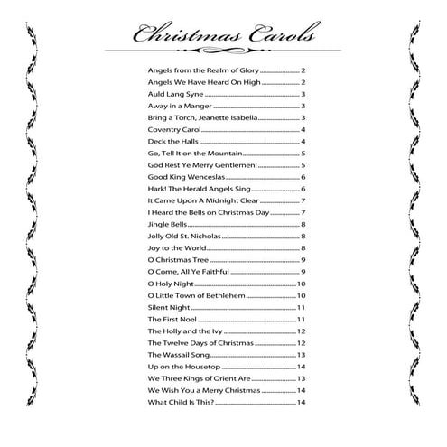 Christmas carols | PDF