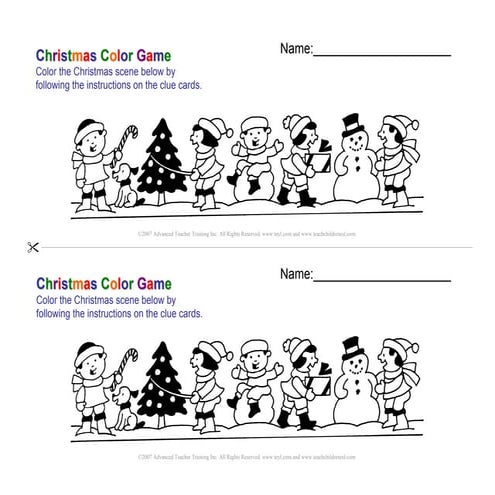 Christmas colouring game | PDF
