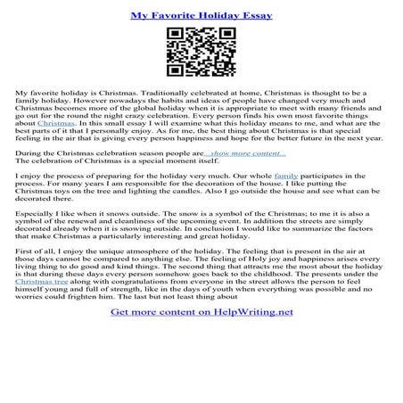 Christmas Essay Topics | PDF | National & Civic Holidays | Holidays