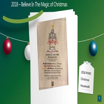 Christmas House Walk 2018 Presentation | PPTX