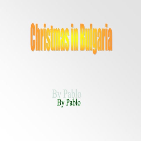 Christmas in Bulgaria | PPT