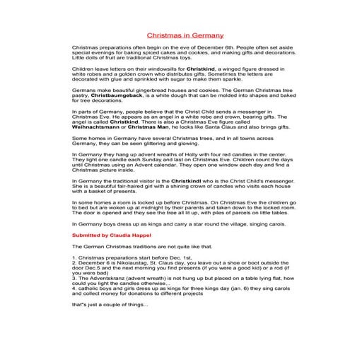 Christmas in germany | DOC