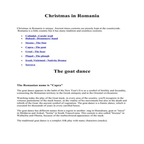 Christmas in Romania | PDF
