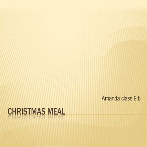 Christmas meal | PPTX