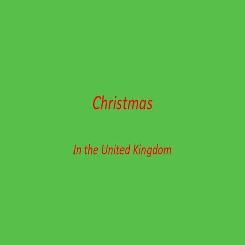 Christmas in the UK | PPTX