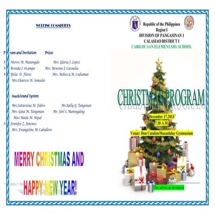 Christmas programs | DOCX