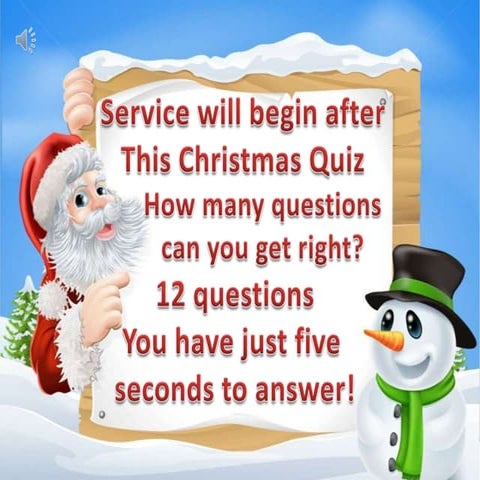 Christmas quiz for Chruch | PPTX