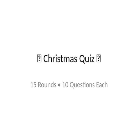Christmas quiz.. | PPTX