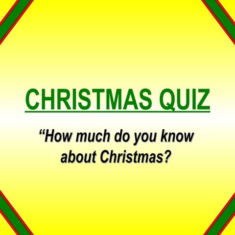 Christmasquiz On Powerpoint | PPT