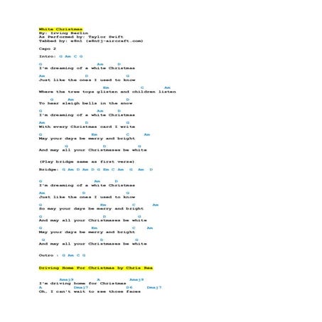 Christmas songs chords | DOCX