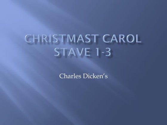 A Christmas carol | PPT