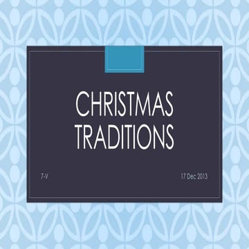 Christmas traditions | PPT