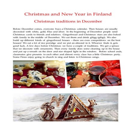 Christmas traditions finland | DOCX