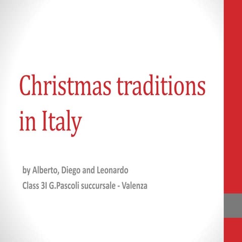 Christmas traditions in italy | PPT