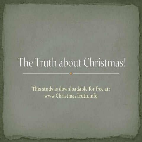 Christmas truth | PDF