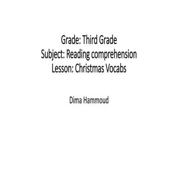 Christmas vocabs | PPTX