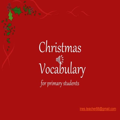 Christmas vocabulary | PPTX