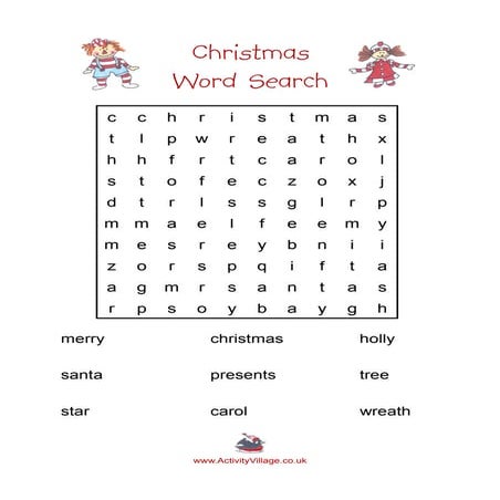 Christmas Word Search Easy | PDF