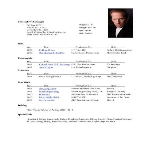 Christopher Champagne's Resume | PDF