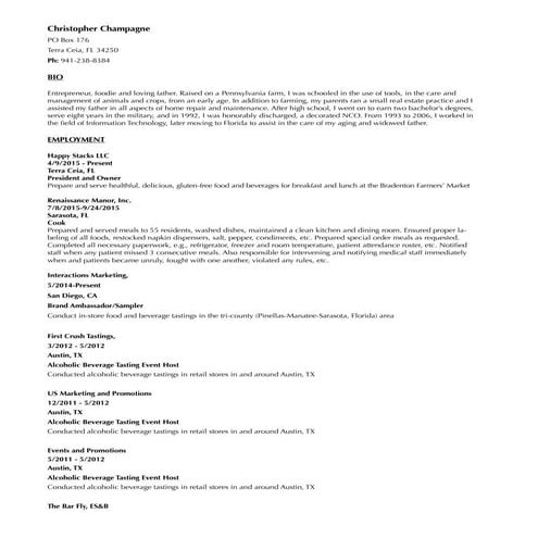 Christopher Champagne 2015 | PDF