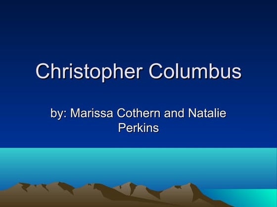 Christopher Columbus poster | PPT