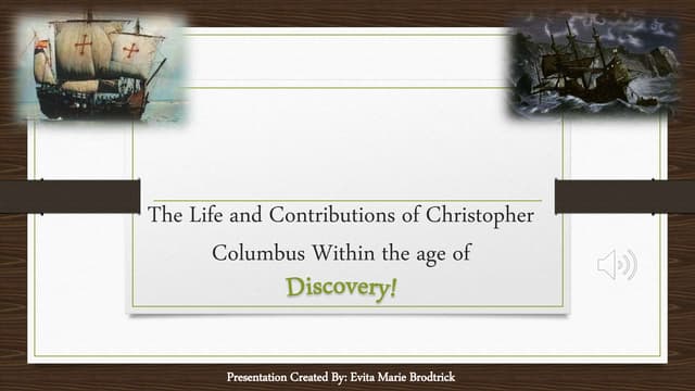 Christopher Columbus | PPT | Cruises | Travel Type