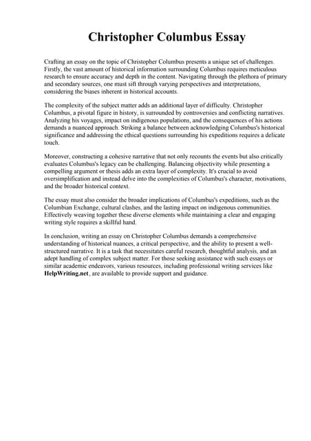 Columbian Exchange Essay | PDF