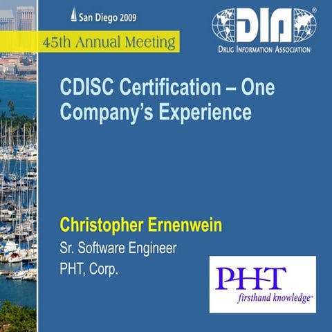 CDISC Certification V1 | PPT