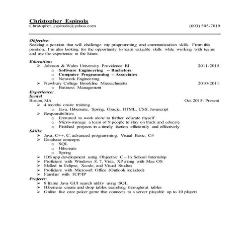 JOB CV EU Ali | DOC