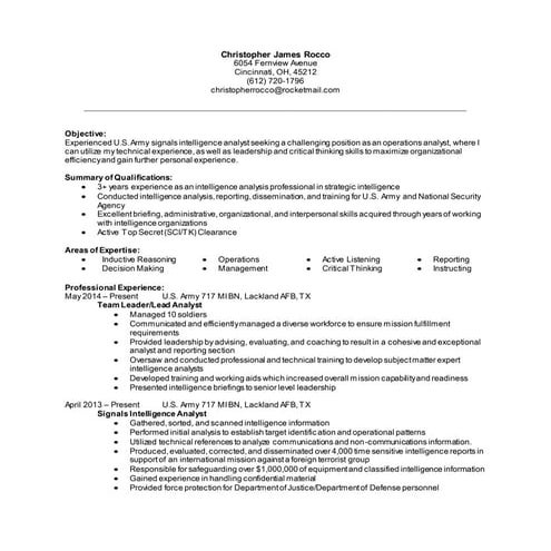 Rocco Resume Revised #2 | DOC