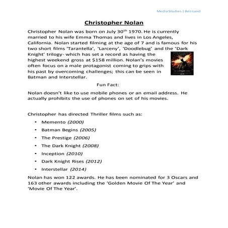 Batman begins | PPTX