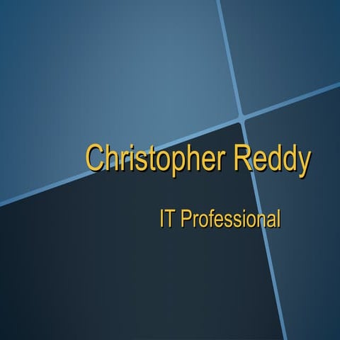Christopher reddy | PPT