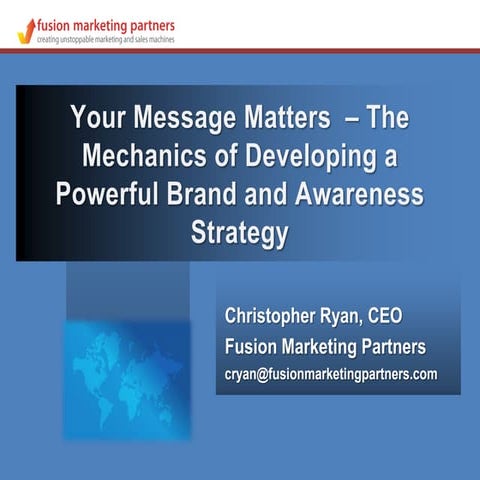 Christopher Ryan - Developing a Powerful Brand | PPTX