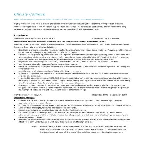 Christy calhoun.resume | DOCX