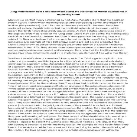 Marxism: A* Essay Exemplar | DOCX