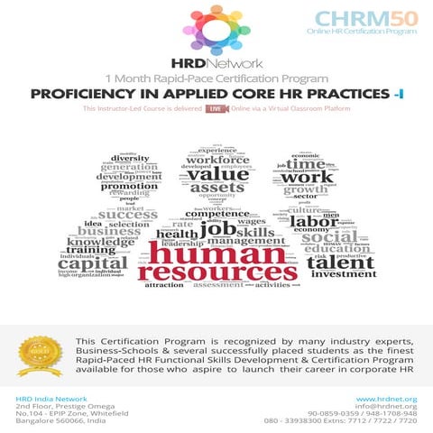 CHRM50: Rapid-Pace Certificate in Applied Core HR Practices [1 Month] | PDF