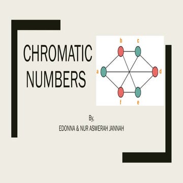 Chromatic Numbers and Coloring A Graph, Algorithm | PPT