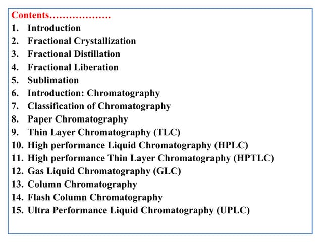 Chromatographic Techniques Pptx Chemistry Science