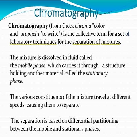 Chromatography and its types | PPTX