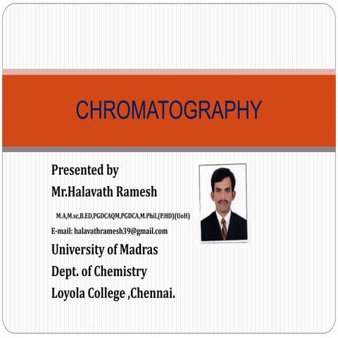Basic of Chromatography | PPT
