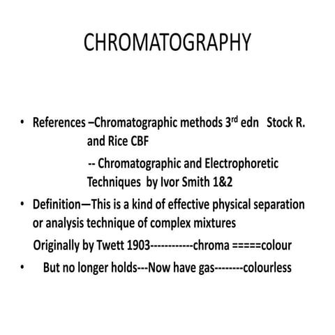 CHROMATOGRAPHY FOR PHARMACEUTICAL STUDENTS | PPT